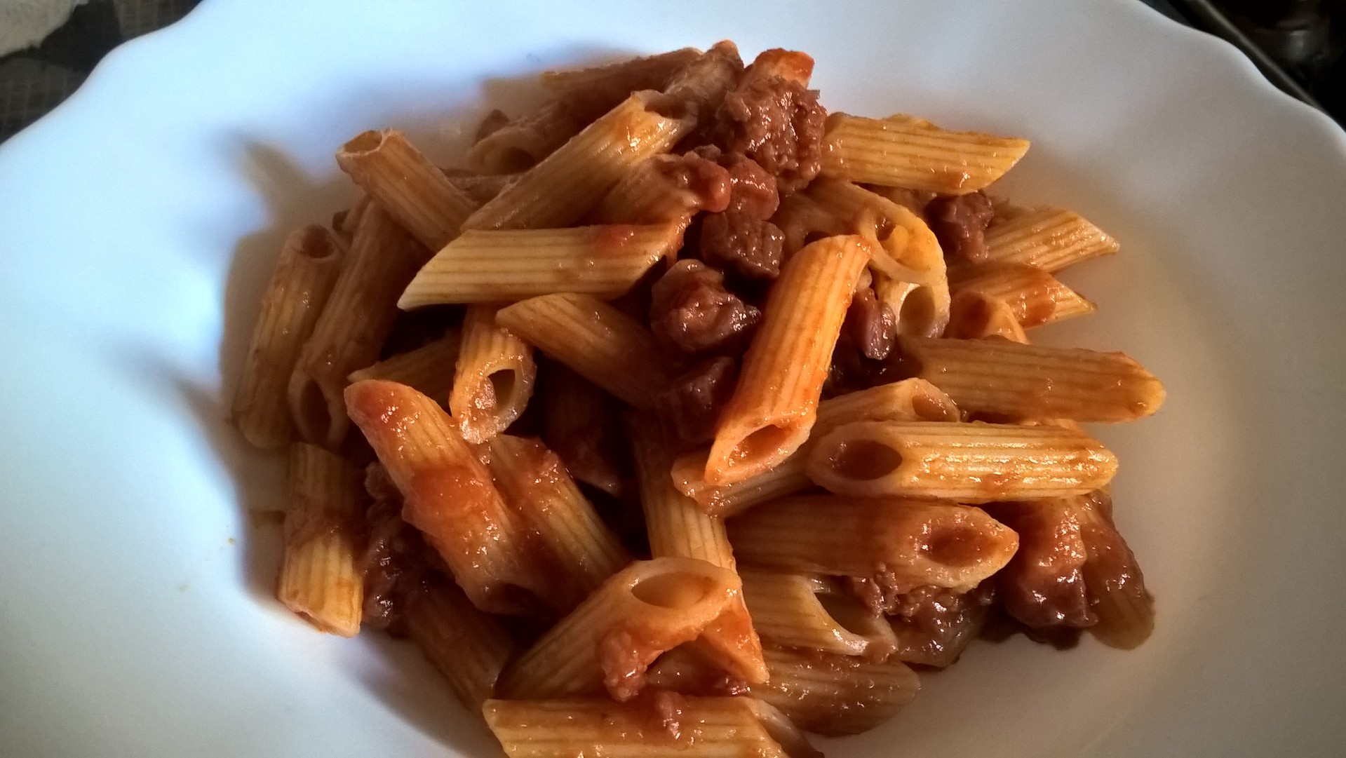 Penne Girolomoni al sugo rustico ~ Il Soffio di Zefiro